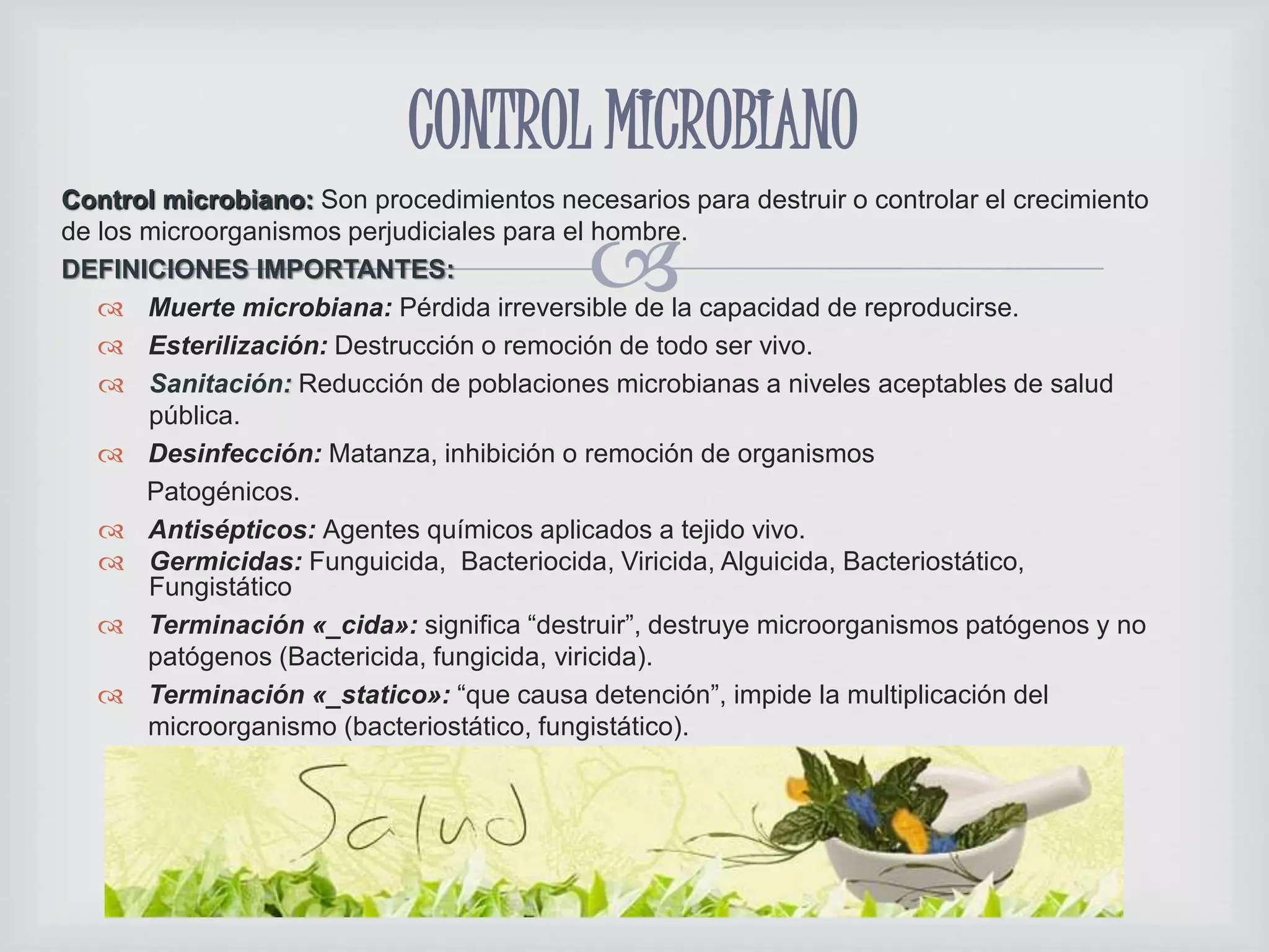 Control microbiano grupo 2 | PPTX