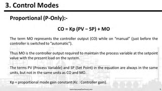 Process Control Presentation on control modes, Proportional, Integral ...