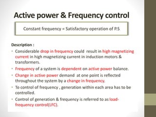 Control of active power & reactive power | PPTX