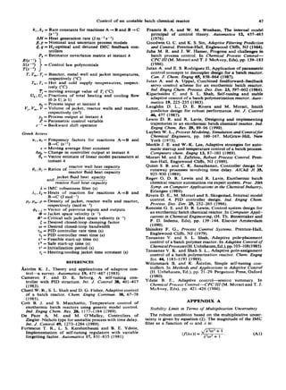 Control of an unstable batch chemical reactor | PDF