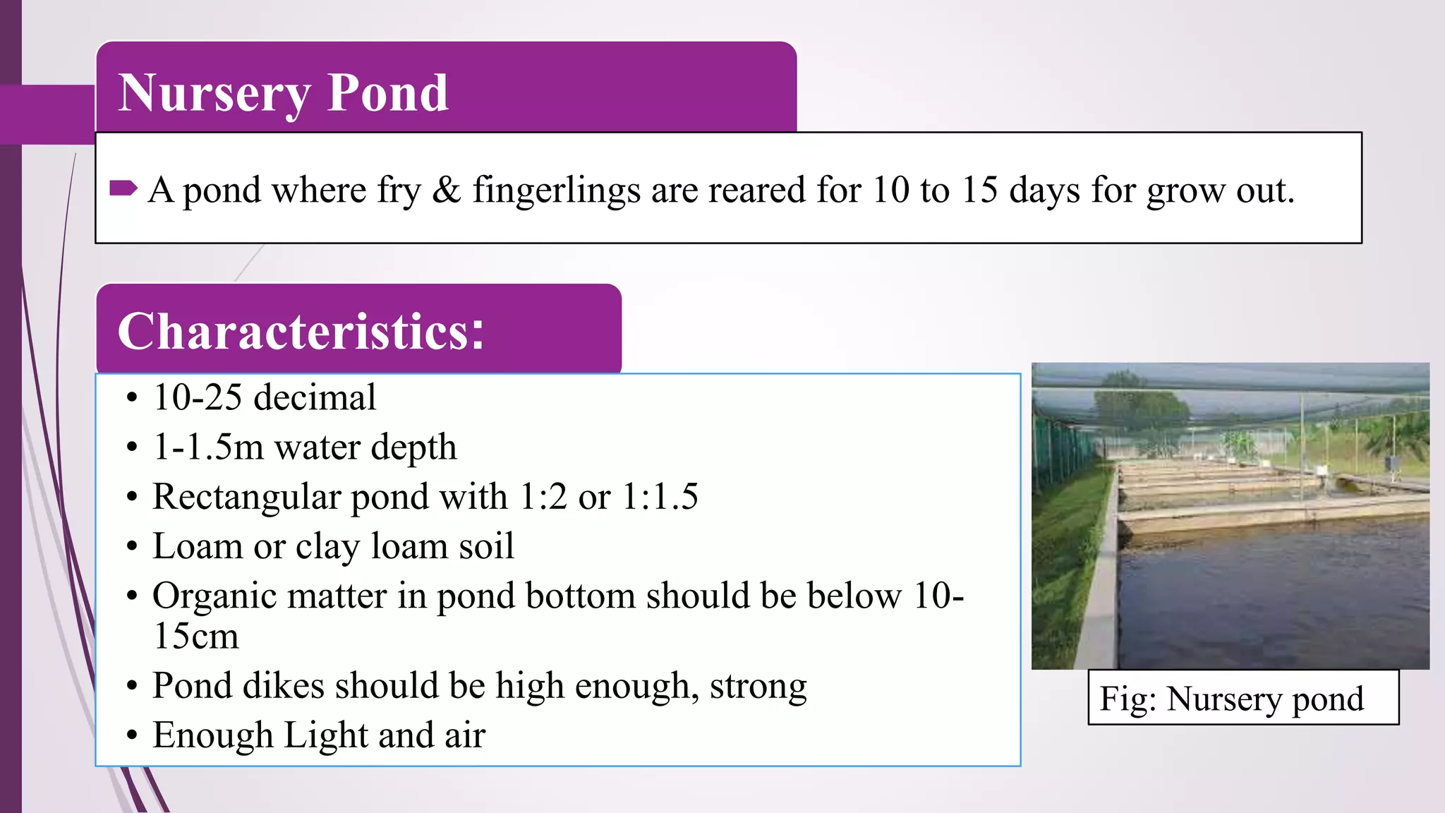 Control of aquatic weeds and undesirable species from nursery pond | PPT