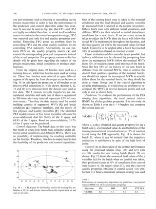 Control of batch product quality by trajectory manipulation using latent variable models | PDF