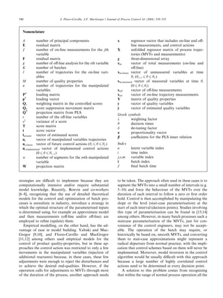 Control of batch product quality by trajectory manipulation using latent variable models | PDF