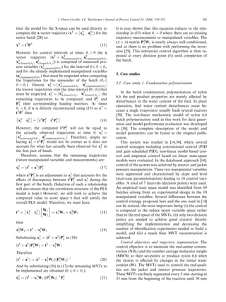 Control of batch product quality by trajectory manipulation using latent variable models | PDF