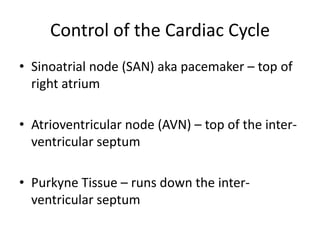 Control of cardiac cycle | PPTX