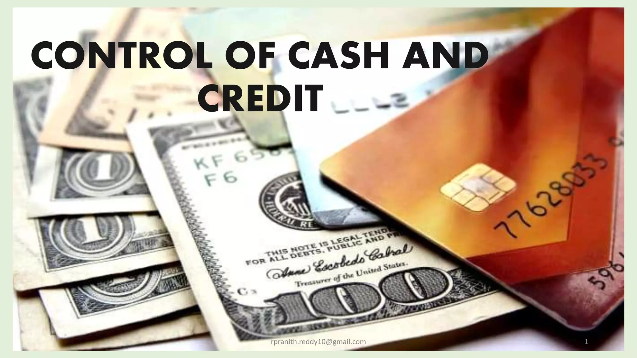 Control of cash and credit | PPT