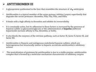 Control of coagulation | PPTX