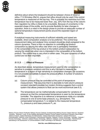 Control of Continuous Distillation Columns | PDF