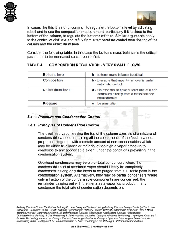 Control of Continuous Distillation Columns | PDF