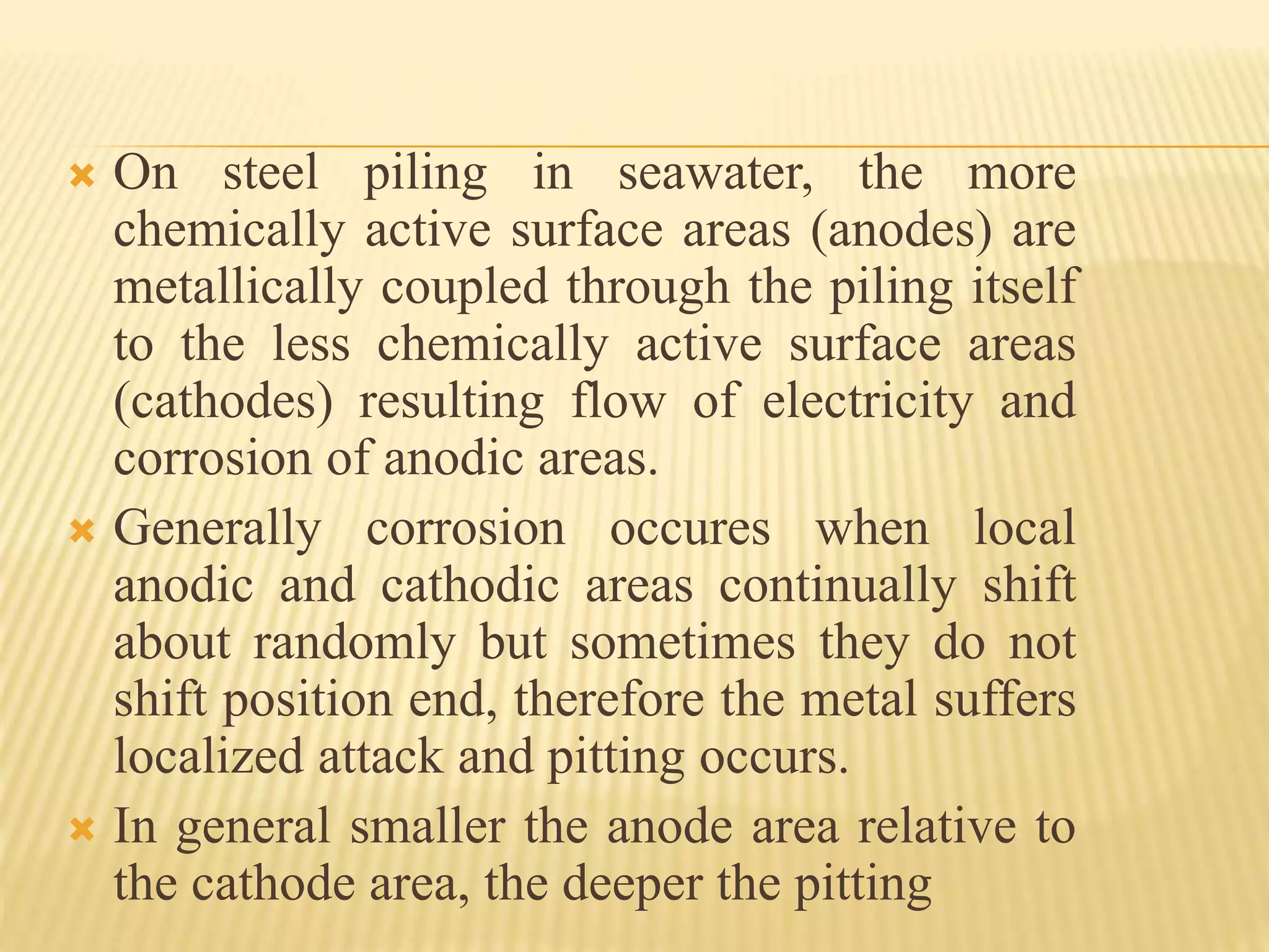 Control of corrosion on underwater piles | PPTX