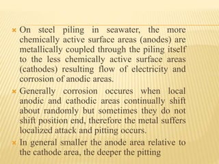 Control of corrosion on underwater piles | PPTX