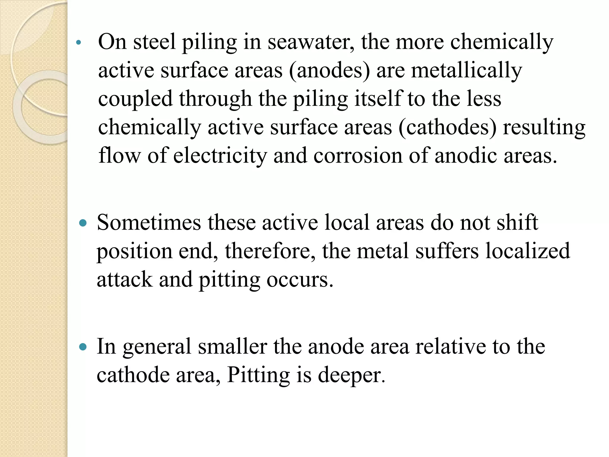 Control of corrosion on underwater piles ppt | PPTX