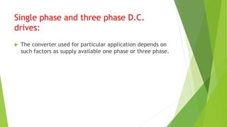 Control of dc drives | PPTX