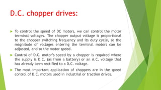 Control of dc drives | PPTX