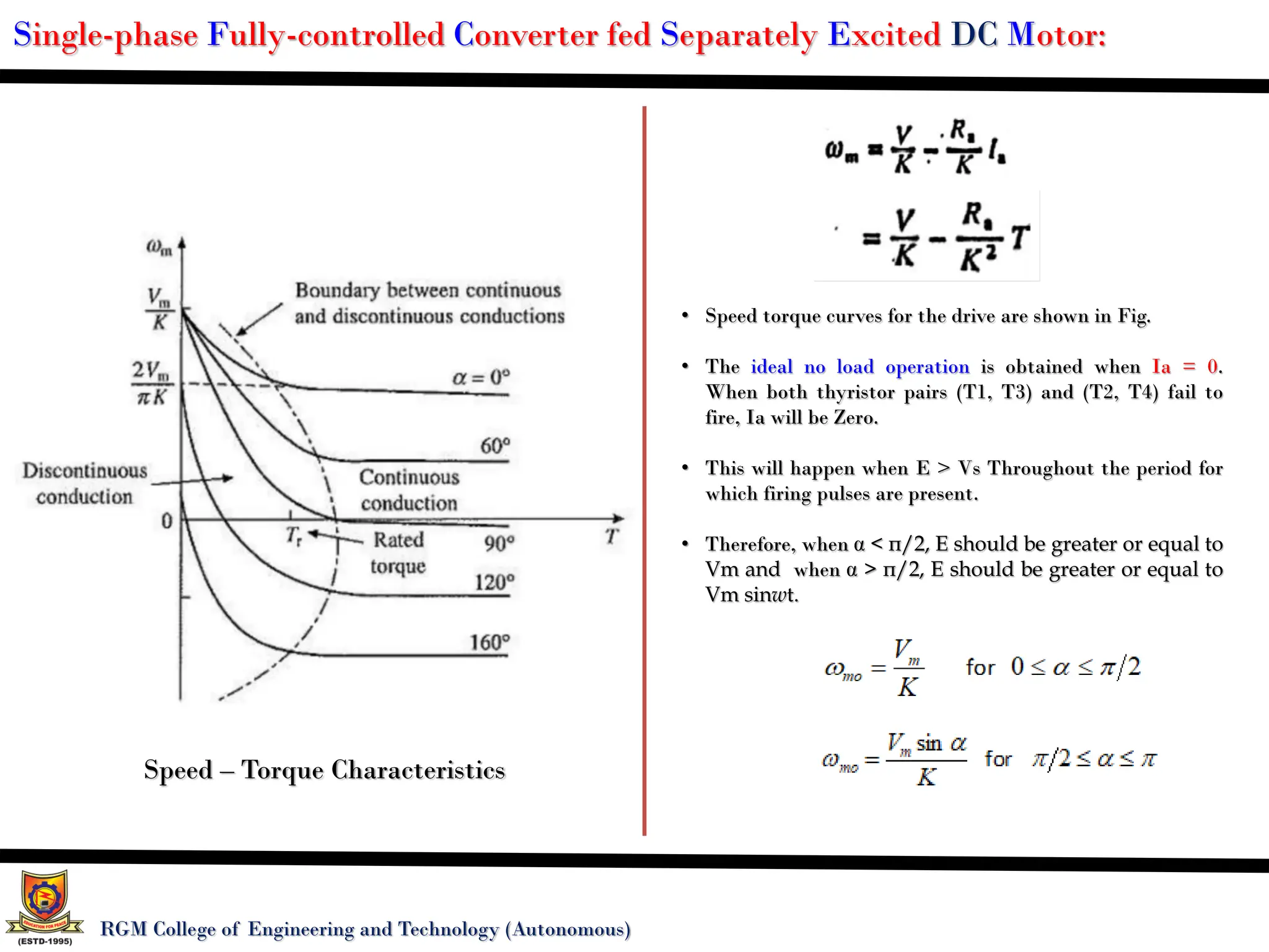 Control of DC Motors by Single Phase Converters and Three Phase ...