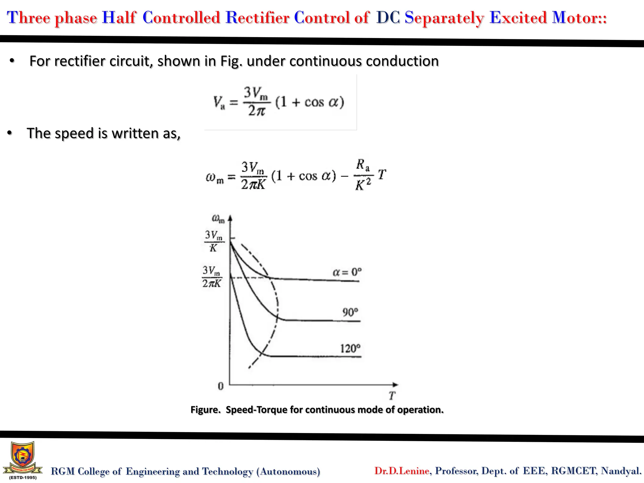 Control of DC Motors by Single Phase Converters and Three Phase ...