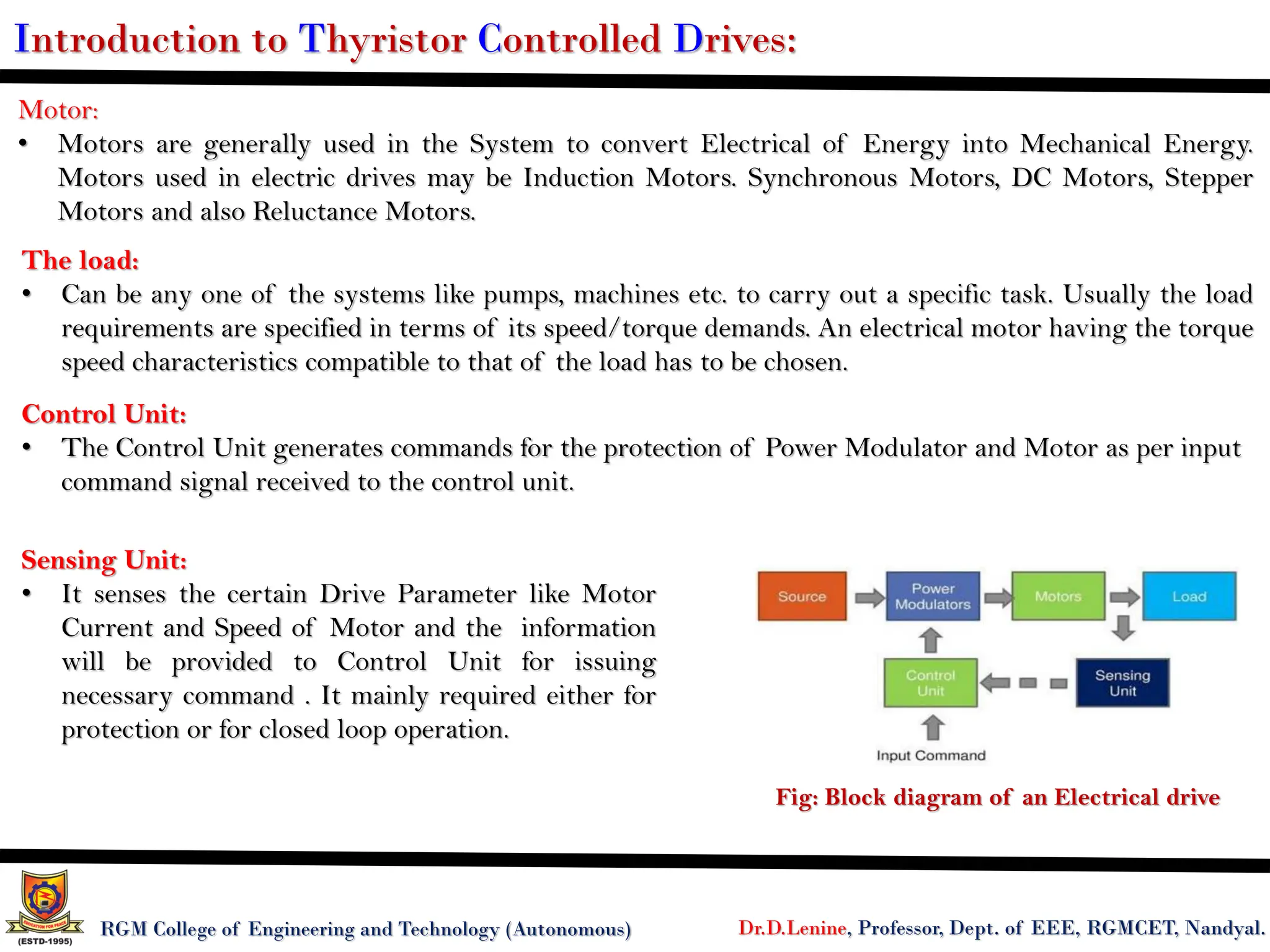 Control of DC Motors by Single Phase Converters and Three Phase ...