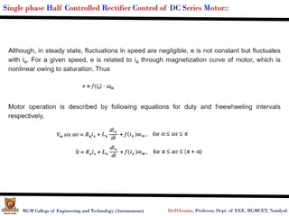Control of DC Motors by Single Phase Converters and Three Phase ...