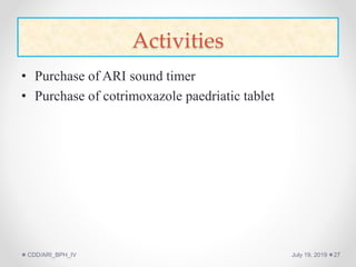 Control of diarrhoeal disease and acute respiratory infections | PPT