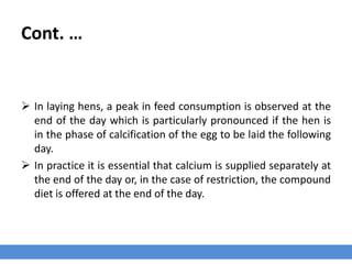 Control of feed and water intake in poultry | PPT