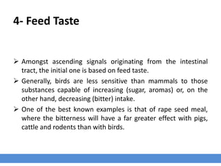 Control of feed and water intake in poultry | PPT