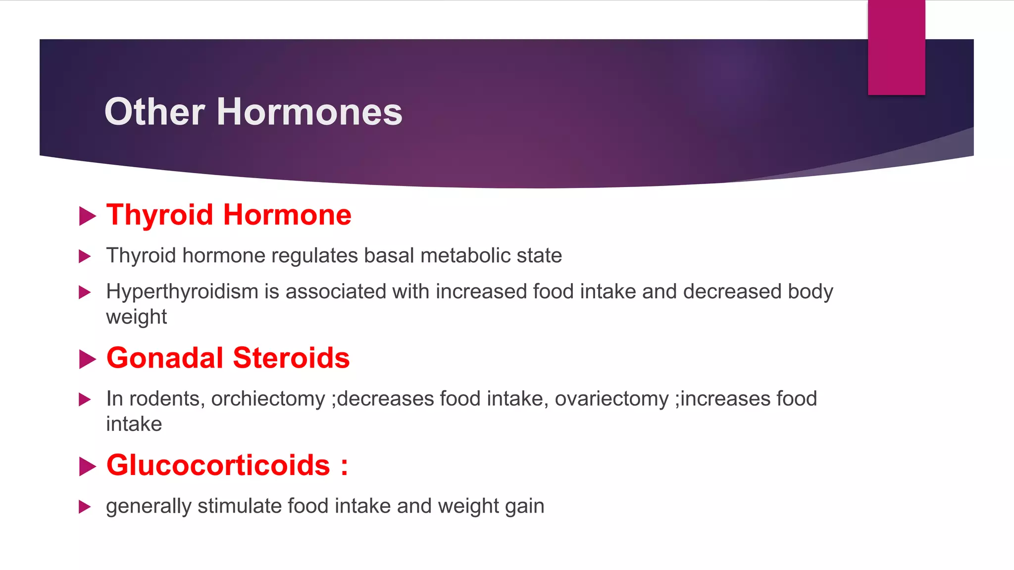 Control of food intake and appetite | PDF