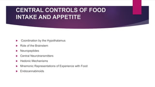 Control of food intake and appetite | PDF