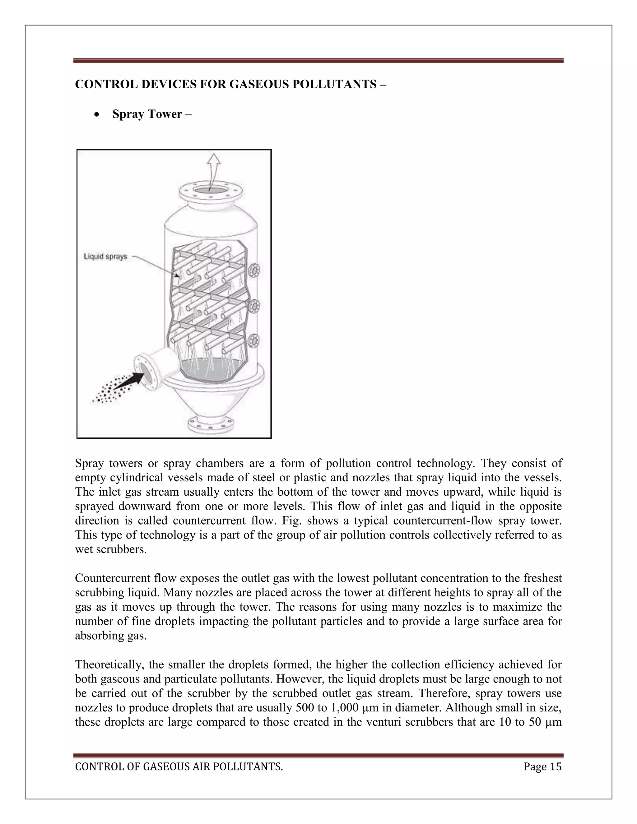 Control of Gaseous Pollutants | DOCX