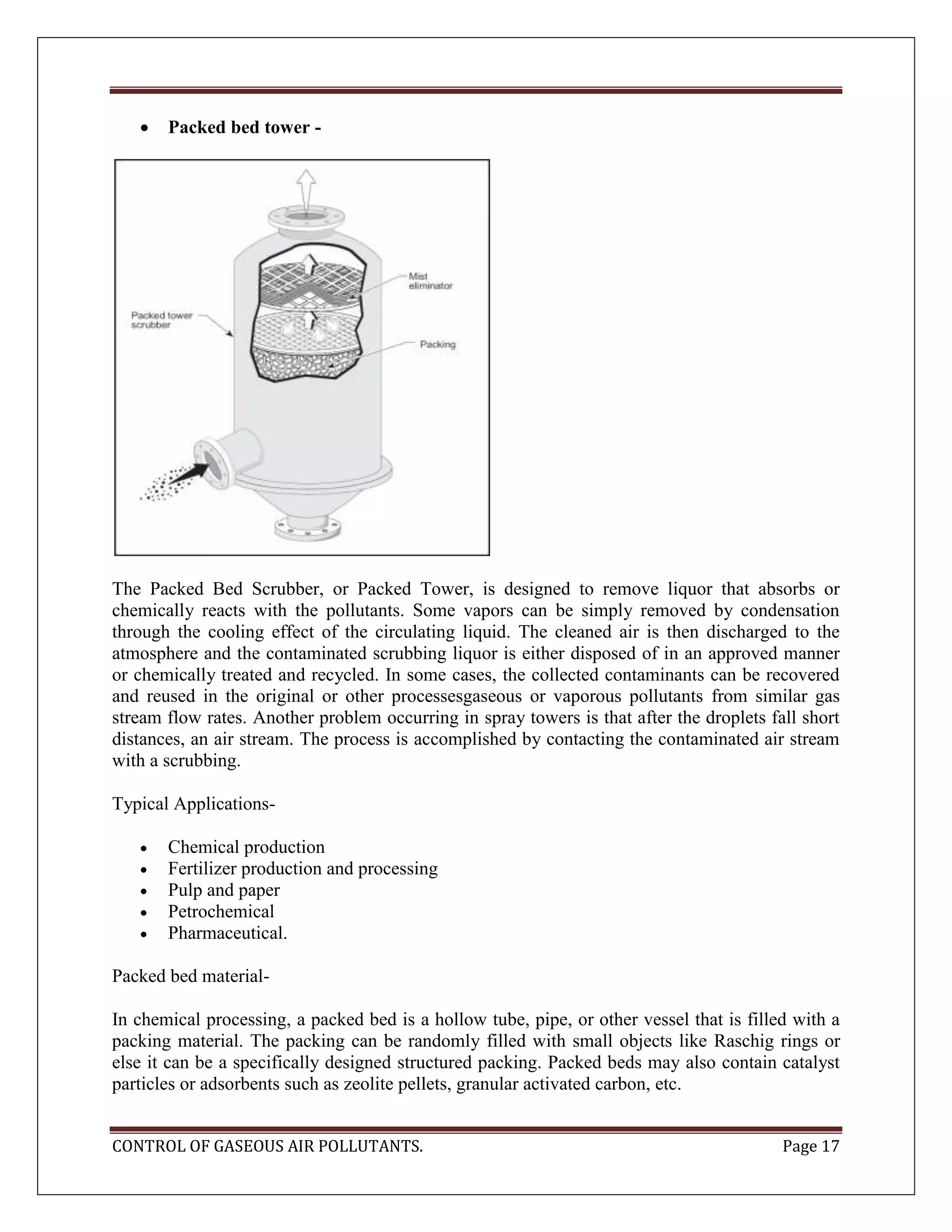 Control of Gaseous Pollutants | DOCX