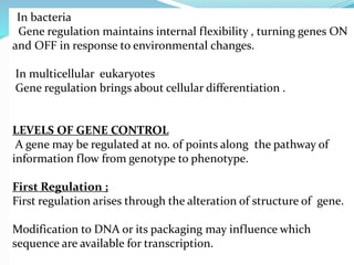 Control of gene expression | PPTX
