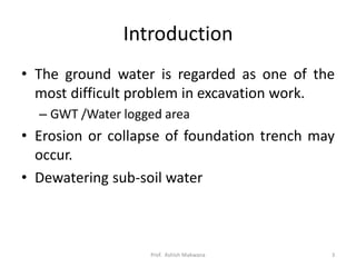 Control of ground water in excavations_Advanced Construction Technology ...