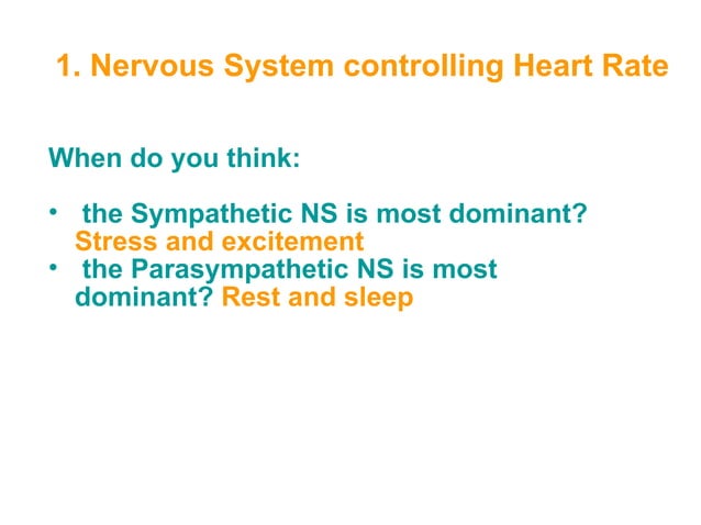 Control of heart rate | PPT | Heart and Cardiovascular Diseases ...