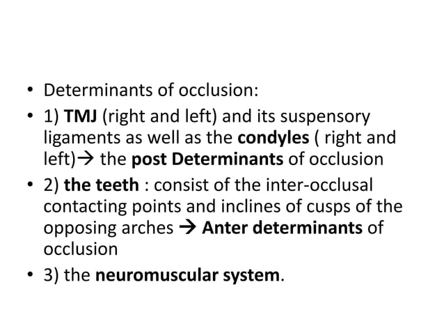 Control of jaw posture and movement | PPT