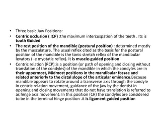 Control of jaw posture and movement | PPT