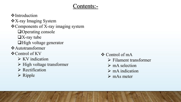 Control of kV and mA in x-ray tube.pptx | Medical Tests | Medical Health