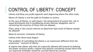 Control of liberty | PPTX