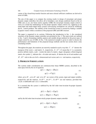 Control of linear systems using | PDF
