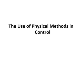 Control of microbes ppt | PPT