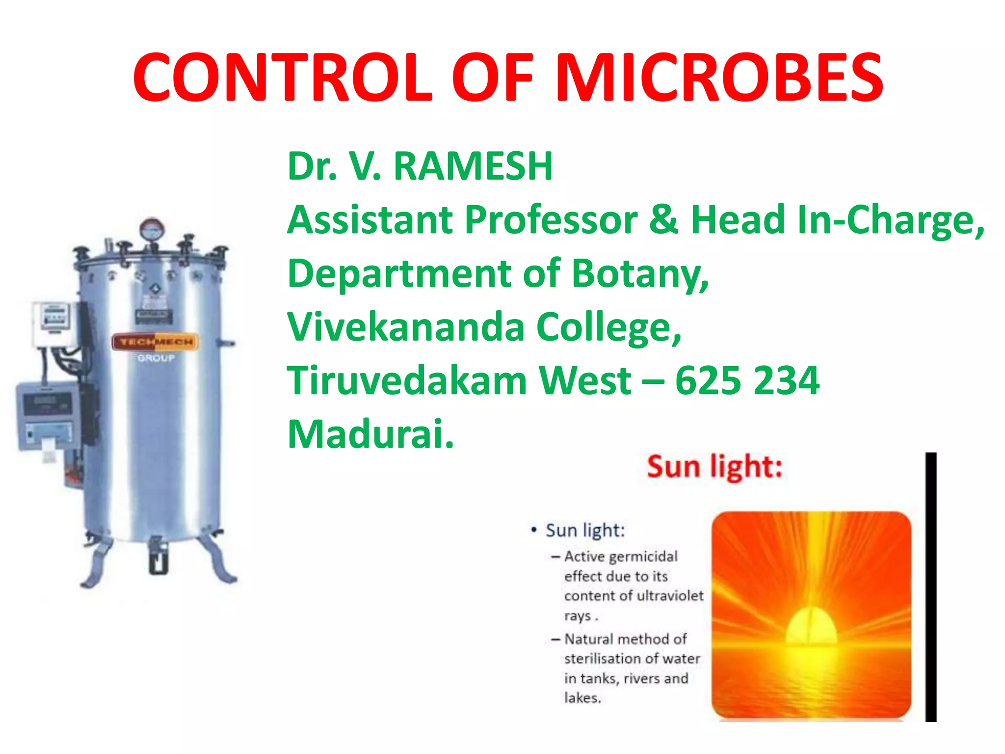 Control of microbes | PPT