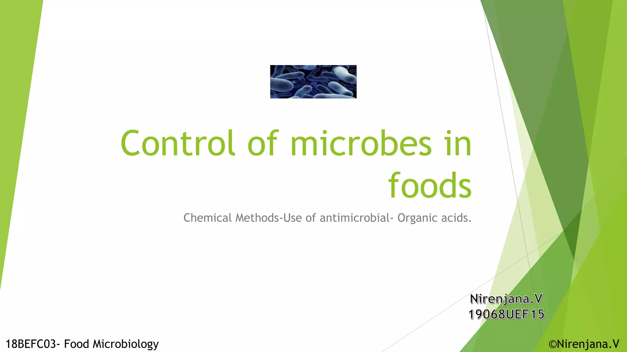 Control of microbes in foods | PPT