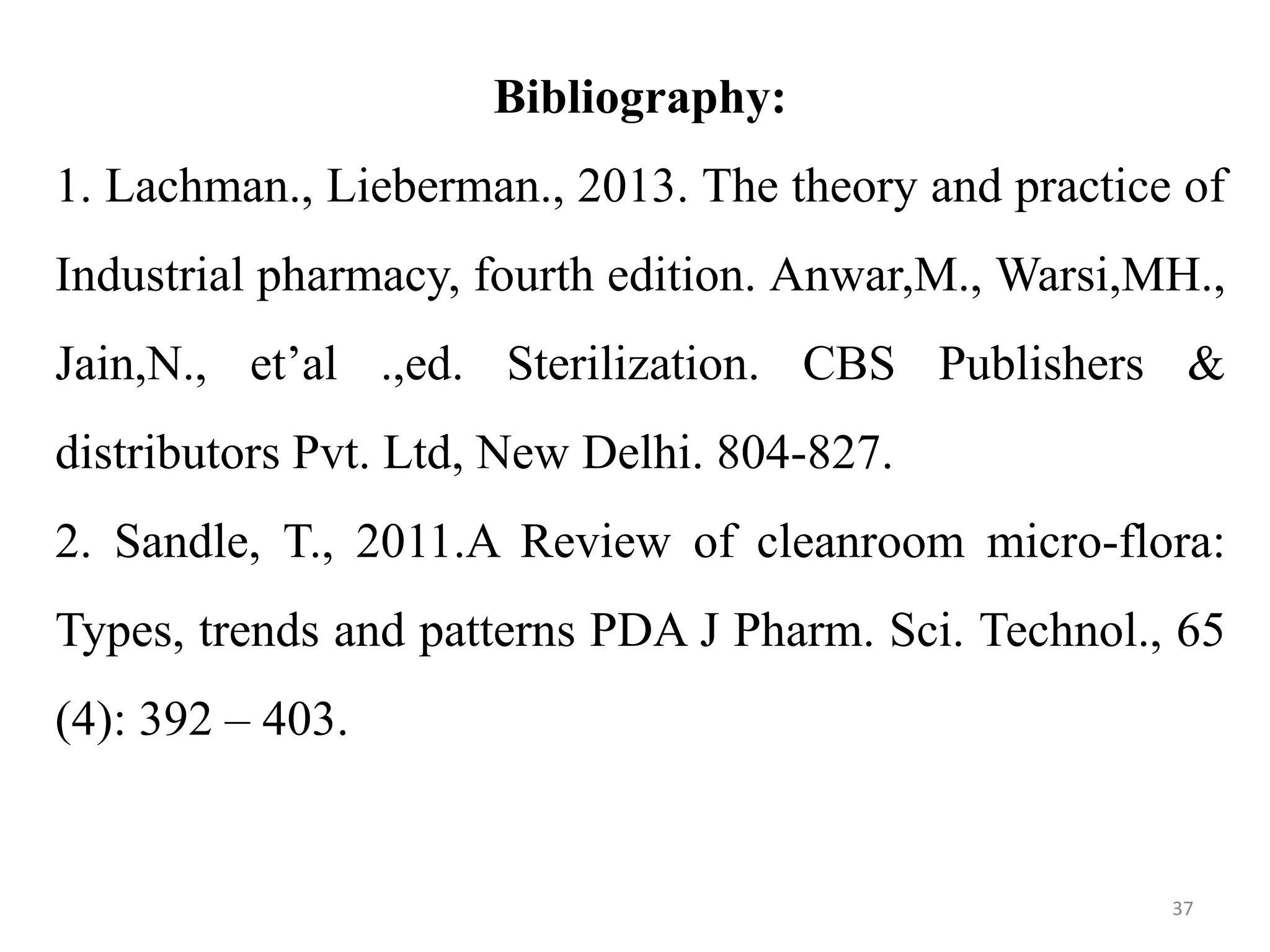 Control of microbial contamination in sterile and non sterile products ...