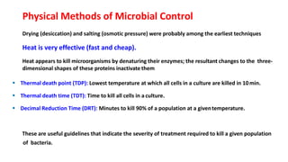 Control of Microbial Growth | PPTX