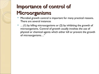 The importance and control of microbial growth.ppt