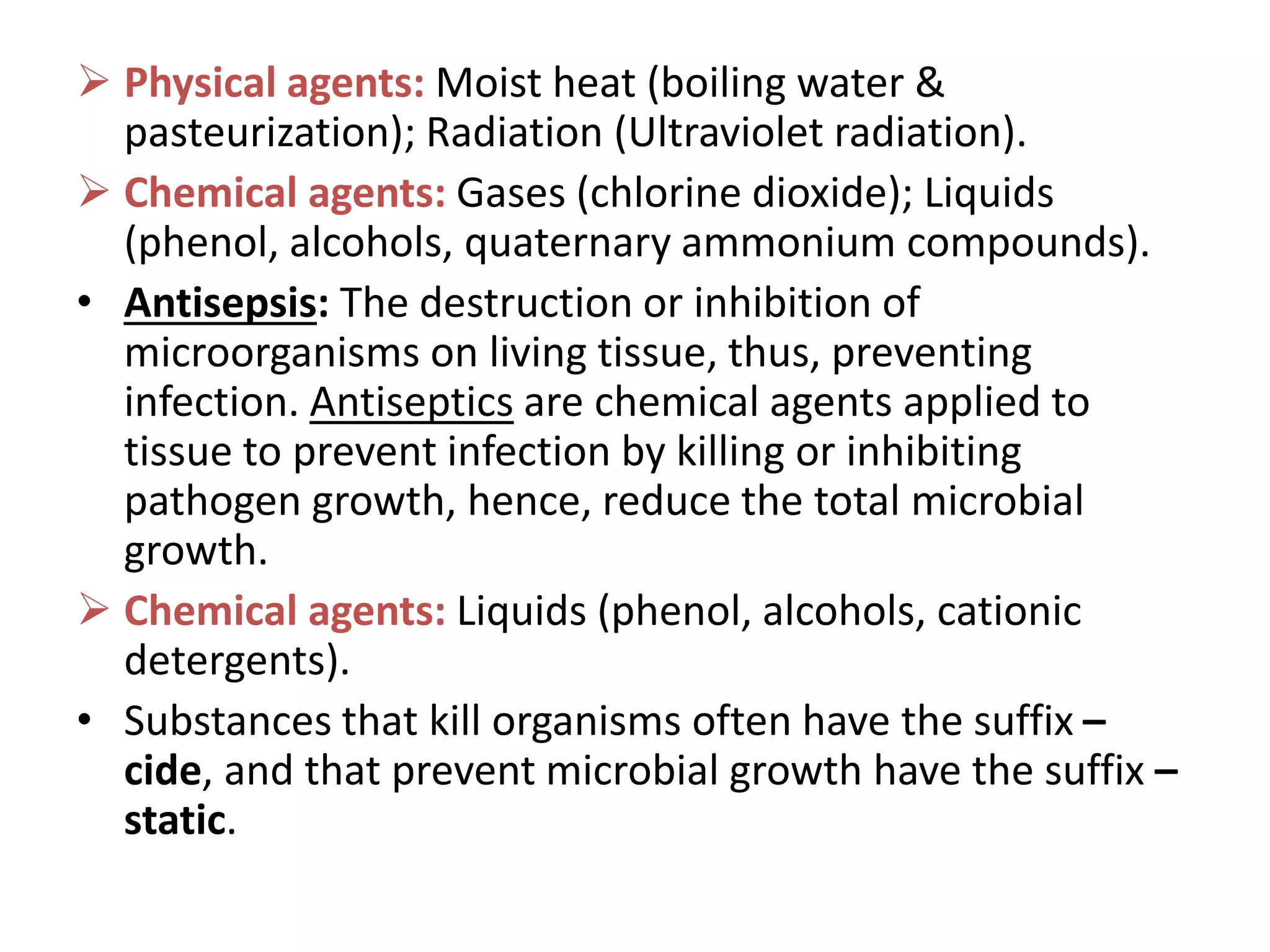 Control of Microorganisms | PPTX