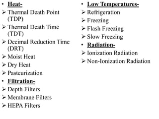 Control of Microorganisms | PPTX