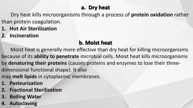 Control of microorganisms by using temperature | PPTX