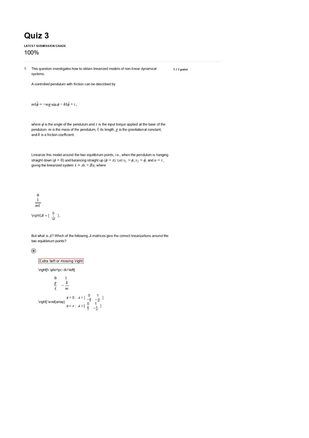 COURSERA Control of Mobile Robots QUESTIONS AND ANSWER | PDF