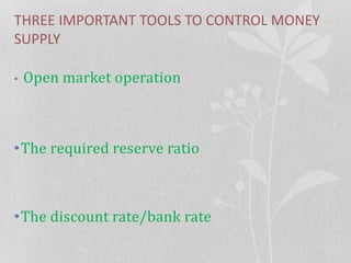 Control of money supply | PPTX