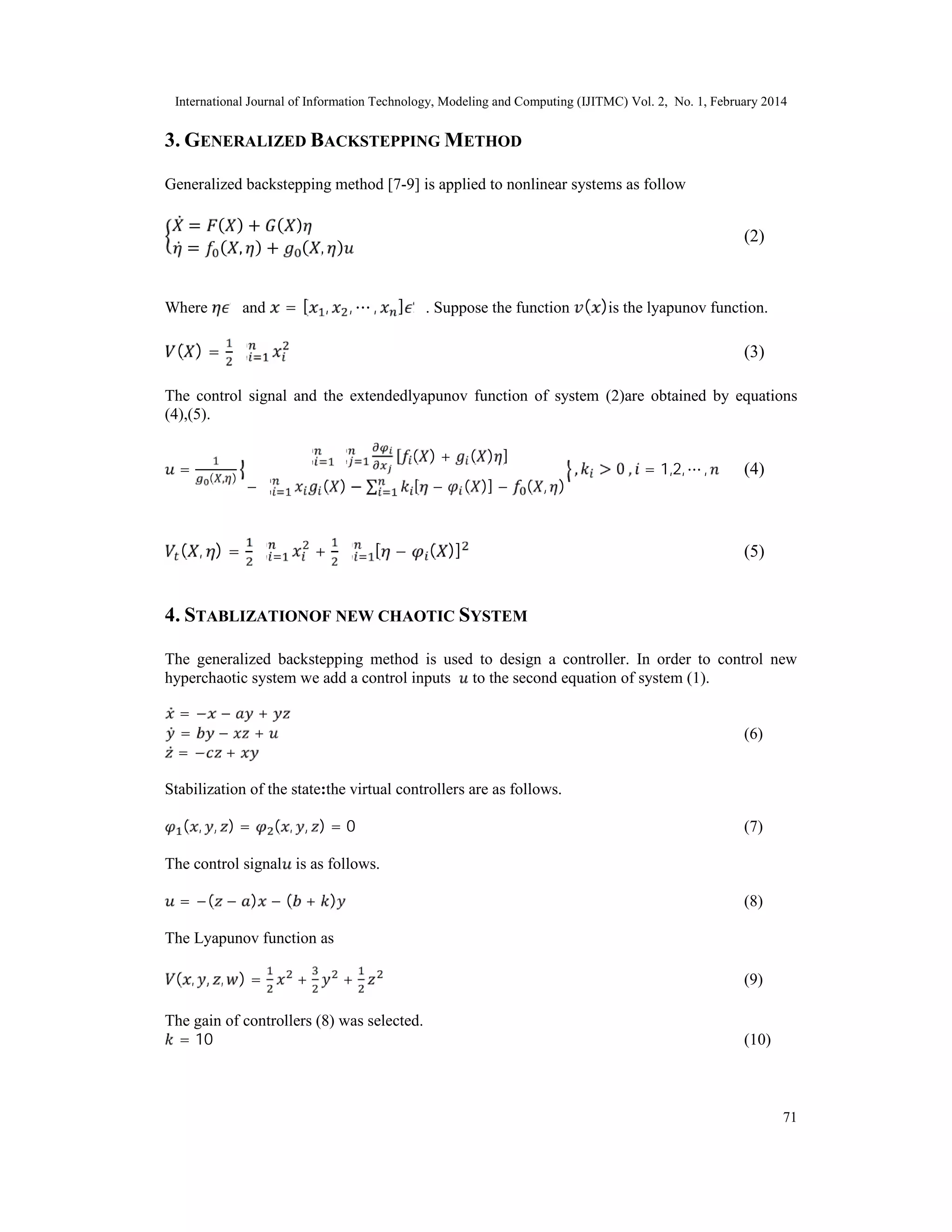 Control of new 3 d chaotic system | PDF
