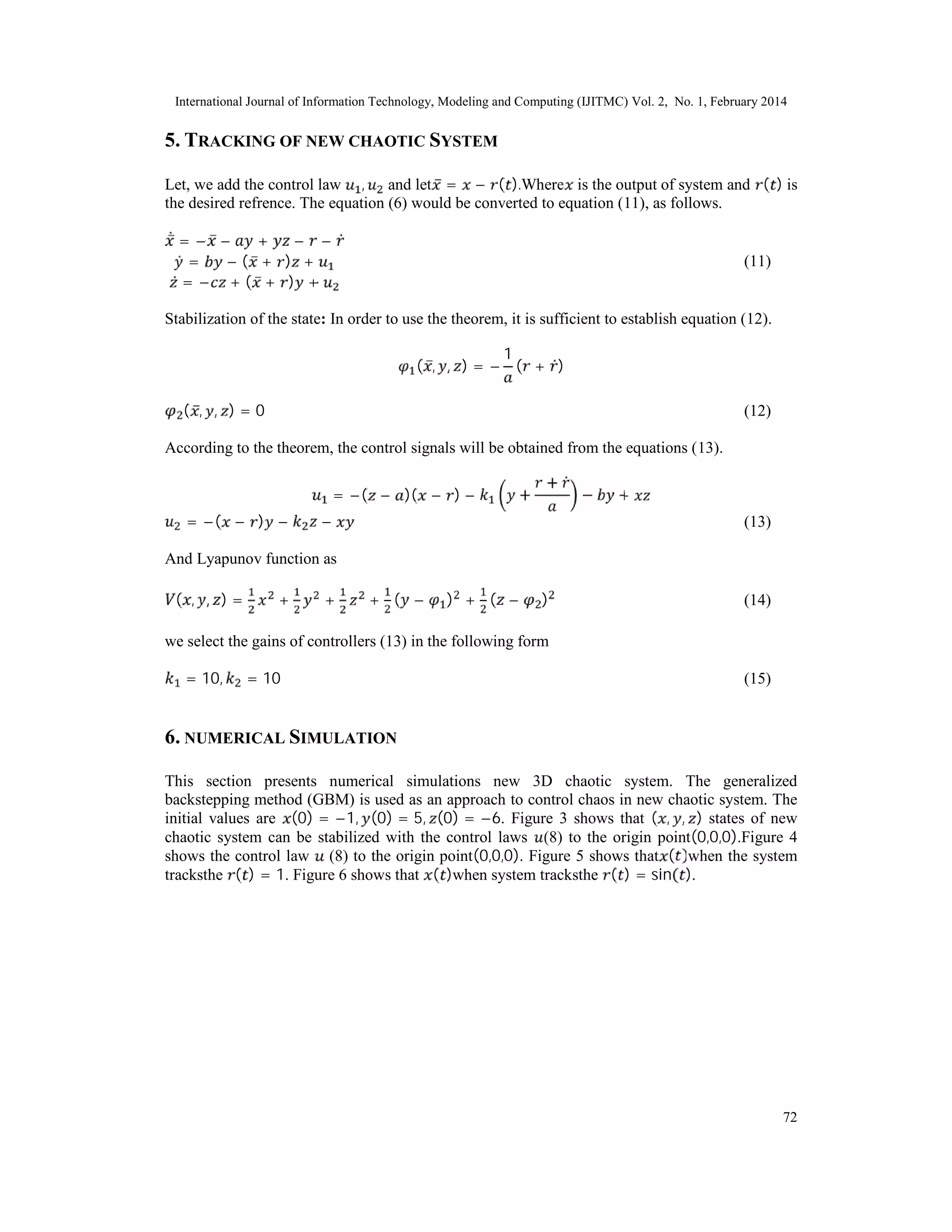 Control of new 3 d chaotic system | PDF